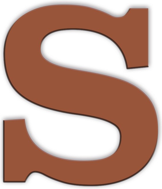 Label2X - De S van Sinterklaas Roest - 40 cm - Sinterklaas decoratie ...