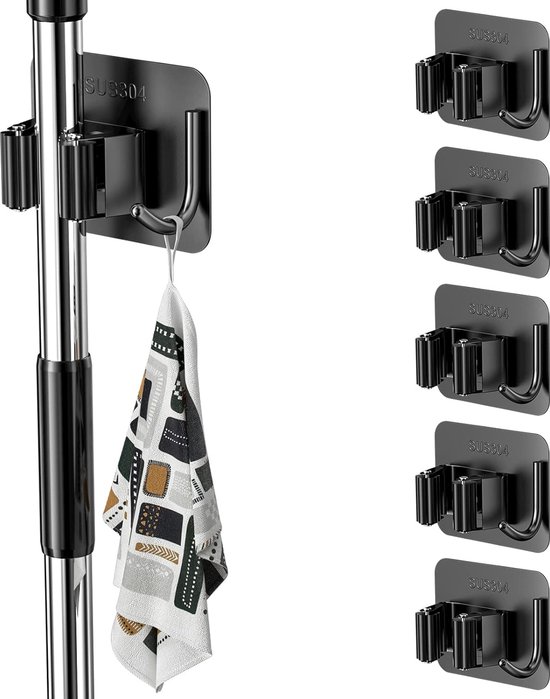 stuks bezemhouder zelfklevende apparaathouder wandmontage 304 ...