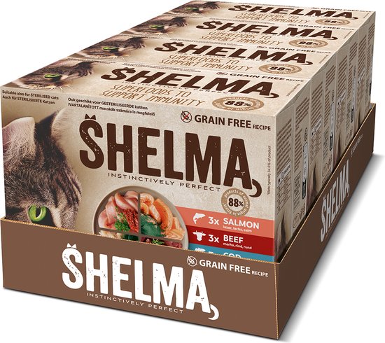 Shelma - Premium Kattenvoer Natvoer - Vis - Selectie in saus ...