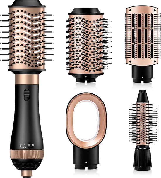4-in-1 Ronde Borstelföhn/Föhnborstel: Droog, Stijl, Volume en Krul met ...