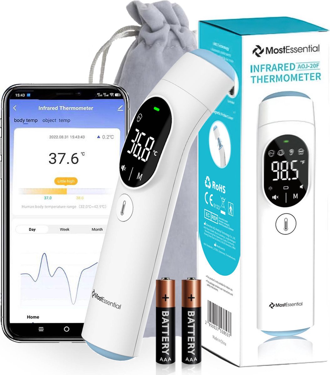 MostEssential Infrarood Thermometer PRO Edition - Oorthermometer ...