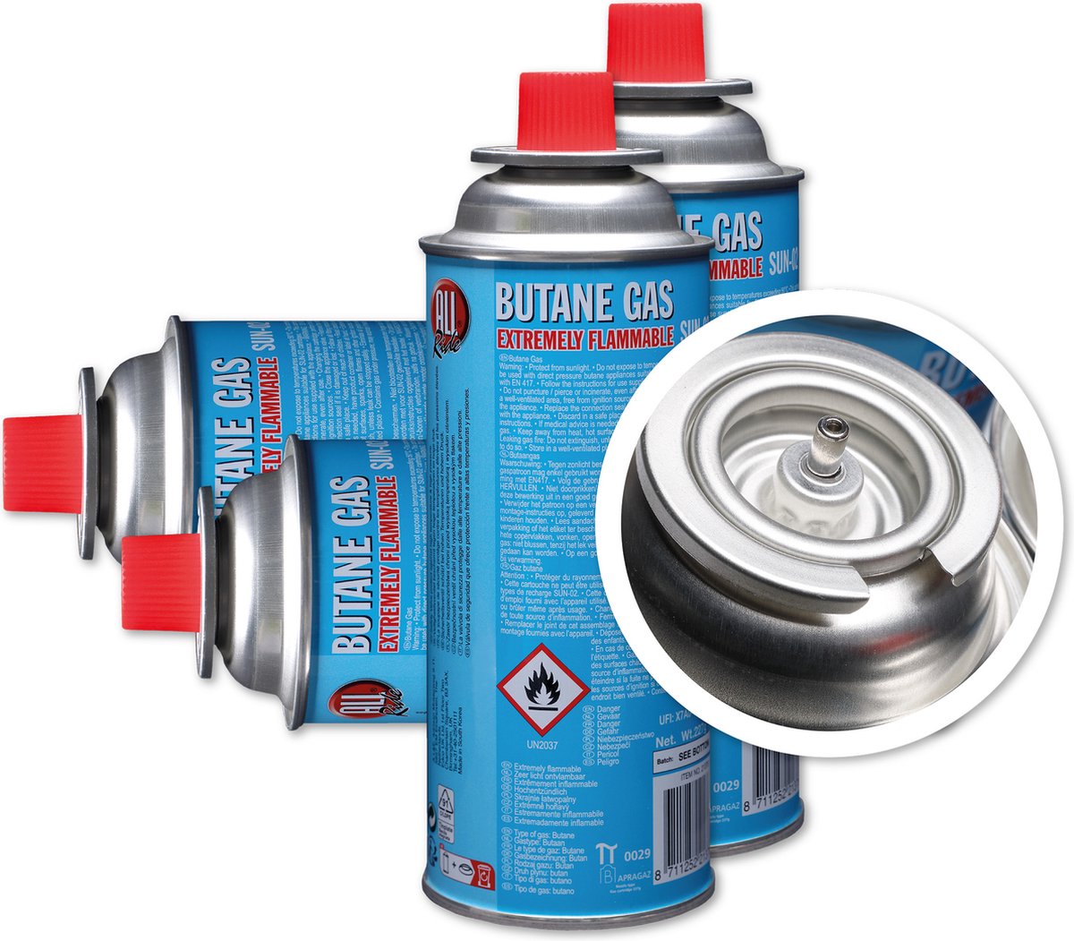 All Ride butaan gasbussen met Bajonet aansluiting – 10 Stuks ...