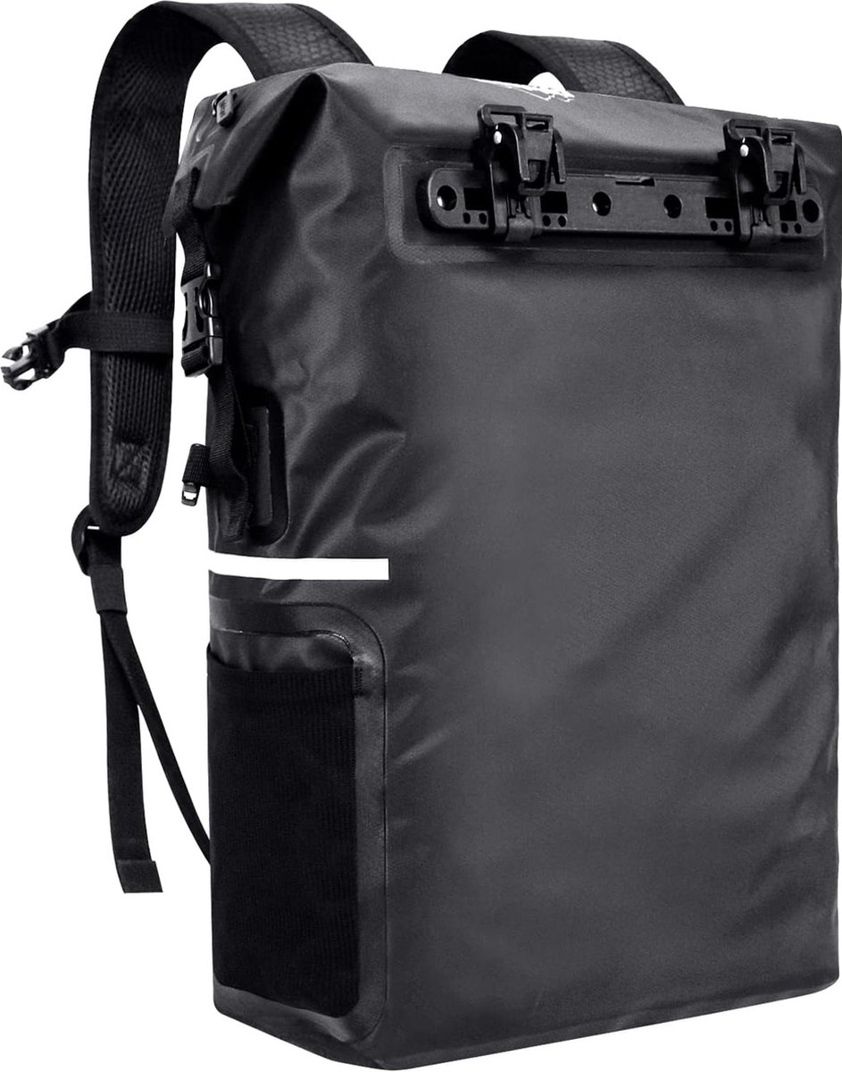 Fietstas voor bagagedrager, bagagedragertas met rugzak, 27 liter, combi ...