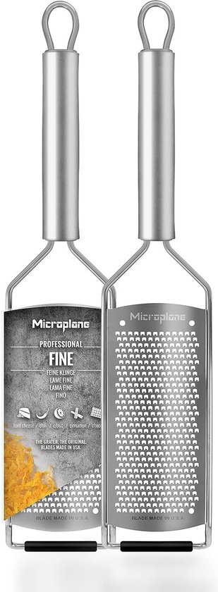 keukenrasp, 5 lemmeten en vingerbescherming, roestvrij staal, fijn | bol