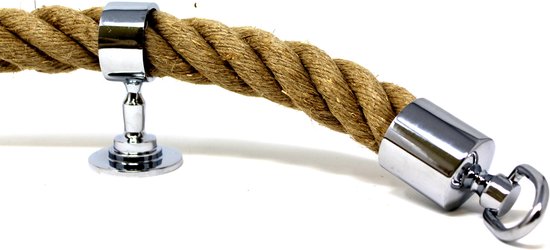 Seilflechter Touw Handrailing Set 5m x 30mm hennep touw, 2 x eindkappen ...