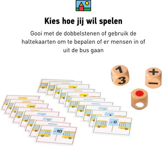 Toys for life Rekenbus - Spelend leren rekenen - Educatief houten ...