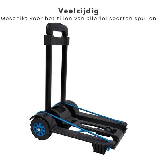 Cheqo® Mini Transport Trolley - Steekkar - Inklapbaar - Steekwagen ...