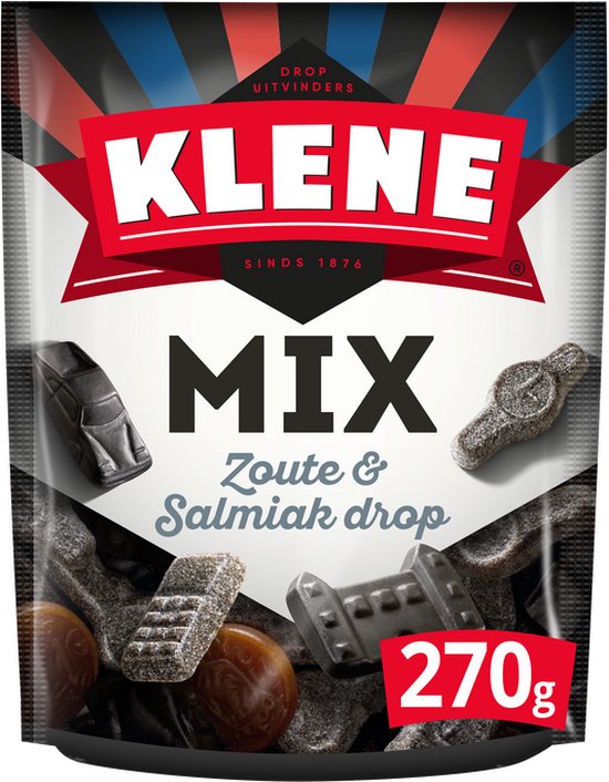 Klene Drop Zout & Salmiak Mix 8x270g | bol