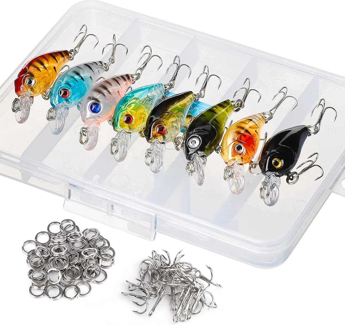 Kunstaasset Minnow Bait Kit Wobbler Crank Bait met haak Harde ...