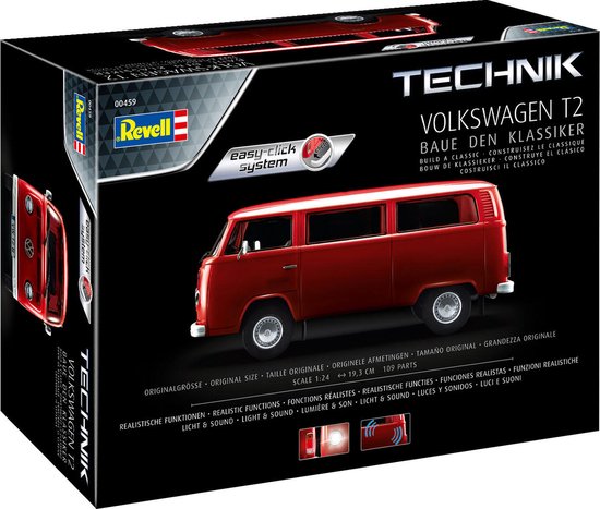 1:24 Revell 00459 Volkswagen VW T2 Bus - Technik - Easy Click System ...