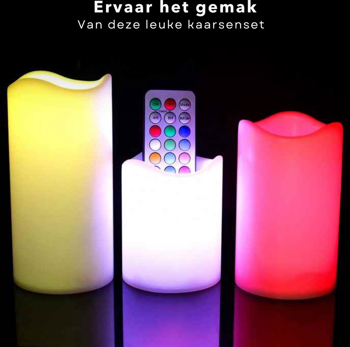 Cheqo® Wax LED Kaarsen Set met Afstandsbediening - Realistische Led ...