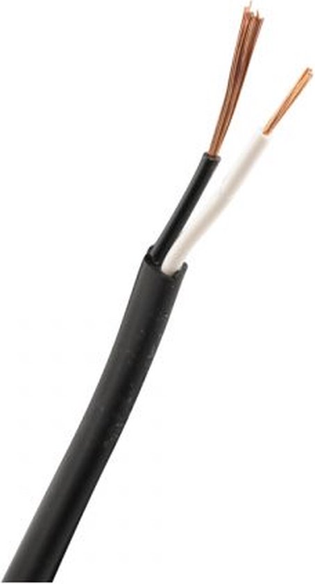 Kabel plat 2x0,75mm - Prijs per meter - Volle rol = 50 meter | bol