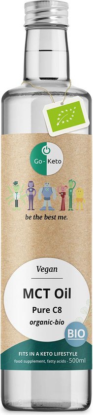 Bio MCT Olie Keto Puur Kokos C8 Go-Keto 500ml | bol