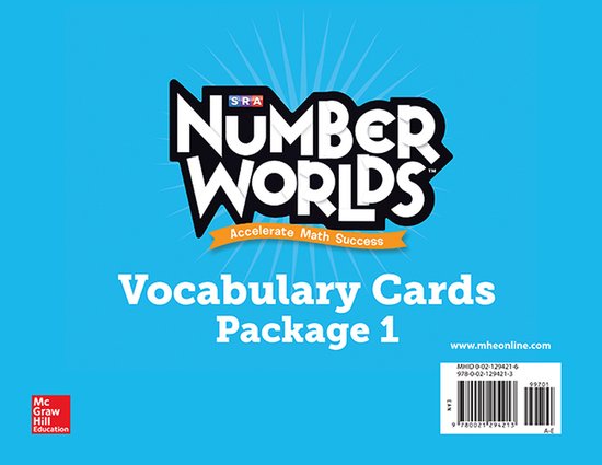Number Worlds- Number Worlds Levels A-E, Vocabulary Cards ...