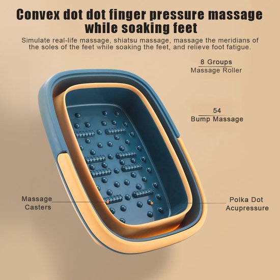 Opvouwbaar voetenbad - Massage voetbad voor pedicure - Inklapbare emmer ...