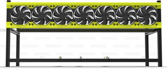 Deluxe V3D 8 BAY Mining Rig Case - Stapelbaar Aluminium Frame met ...