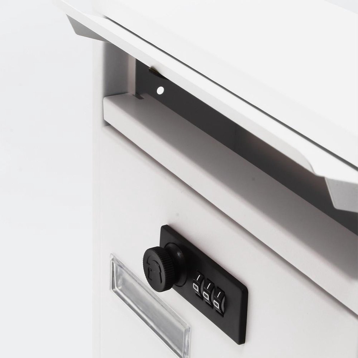 Brievenbus met combinatie slot - modern design - Wit | bol.com
