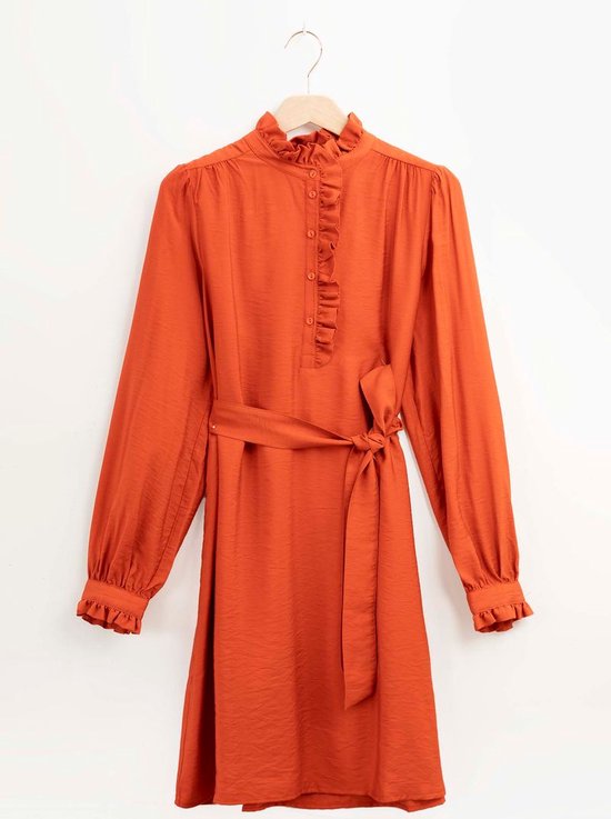 Sissy-Boy - Rode jurk met ruffles en knoopsluiting | bol.com