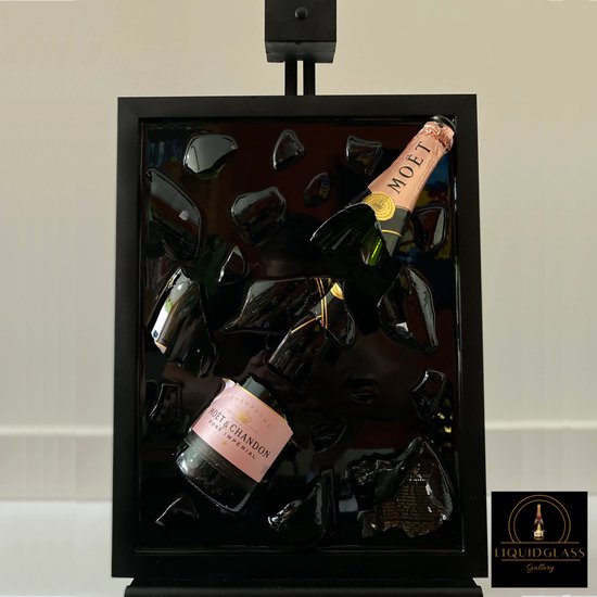 LiquidGlassGallery - Epoxy en Gebroken Fles Schilderij - Unieke ...