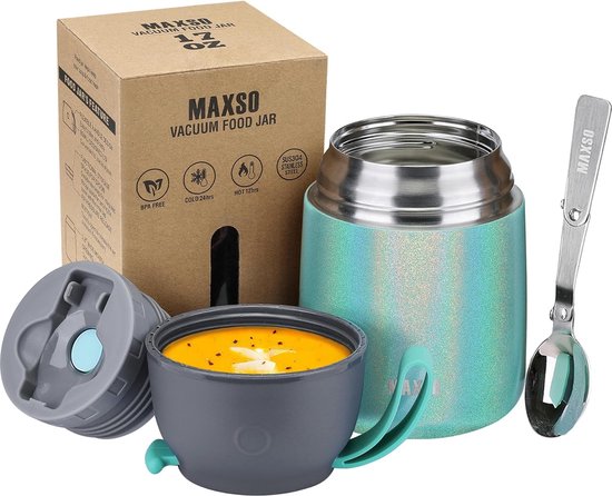 Thermos container - 500 ml - RVS - Voor soep, babyvoeding en warme ...