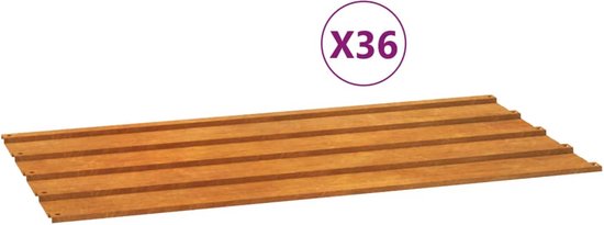 vidaXL - Dakpanelen - 12 - st - 80x44 - cm - cortenstaal - roestig | bol