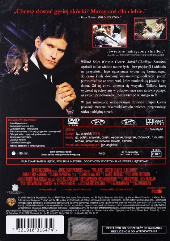 Willard [DVD] (Dvd), R. Lee Ermey | Dvd's | bol