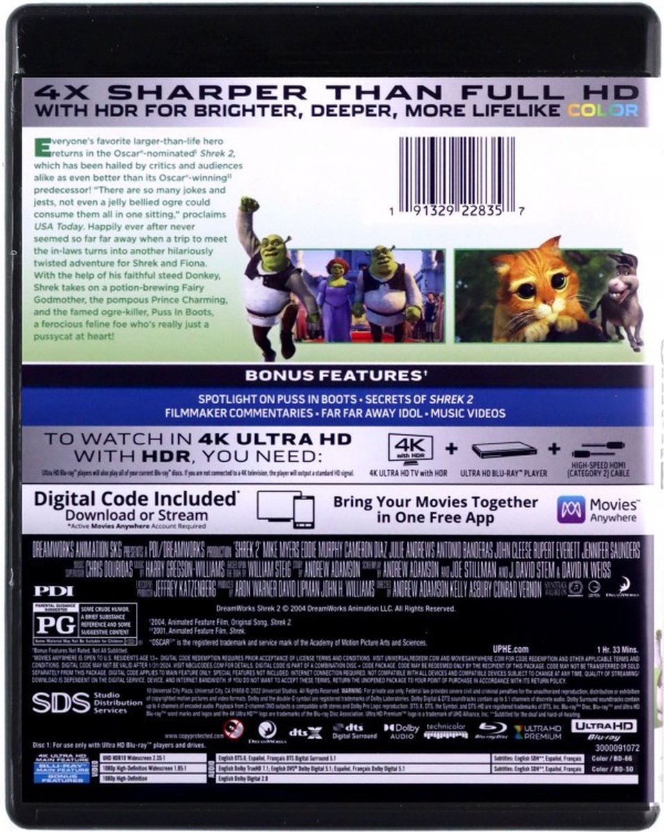 Shrek 2 [Blu-Ray 4K]+[Blu-Ray], Julie Andrews | Dvd's | bol.com