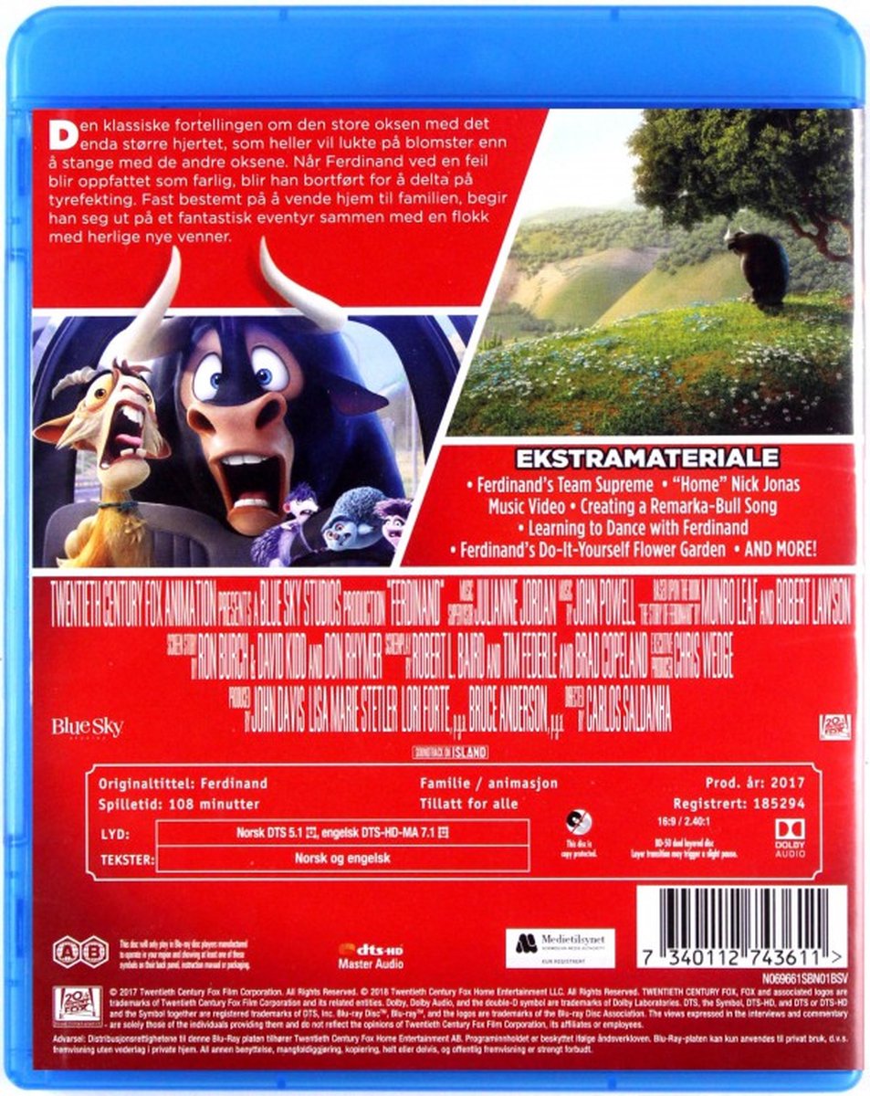 Ferdinand [Blu-Ray] (Blu-ray), John Cena | Dvd's | bol.com