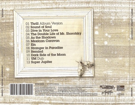 Ernesto Vs Bastian - Authenticity (CD), Ernesto Vs Bastian | CD (album ...