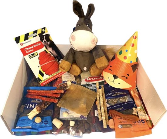 Shiba's Verjaardagsbox - Verrasingsbox - Honden - Snacks - Botjes ...