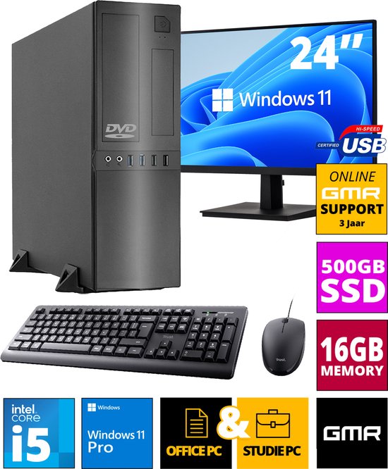 Intel Compleet PC SET | Intel Core i5 | 16 GB RAM | 500 GB SSD ...