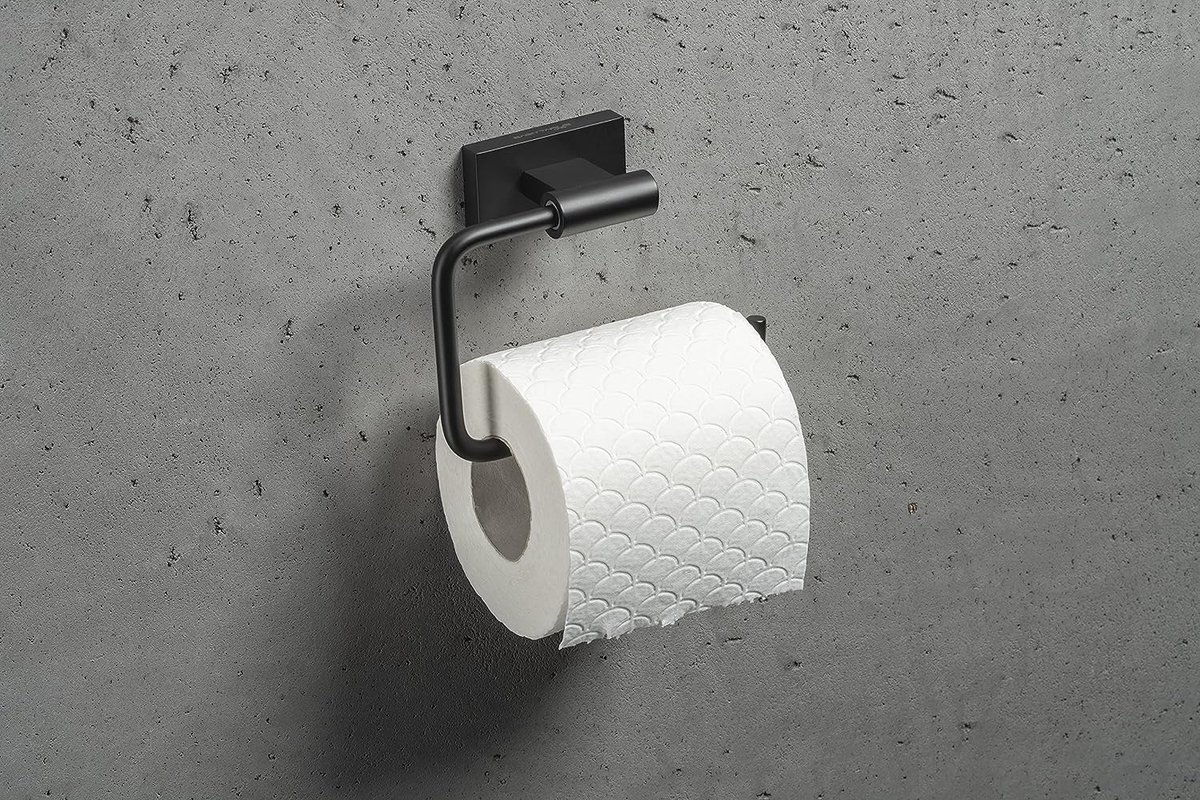 WC Rolhouder Zwart | Toiletrolhouder Zwart | Matt Zwarte WC Papier ...
