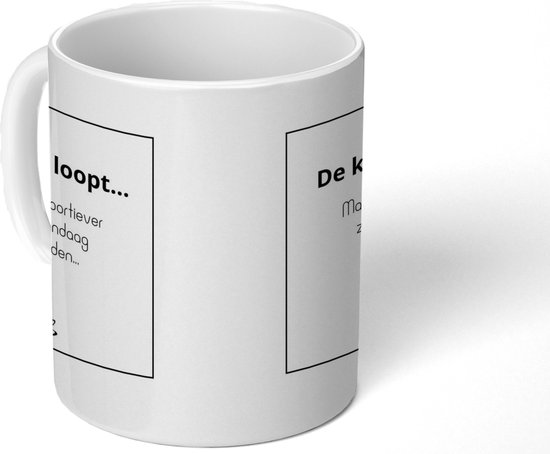 Mok - 275 ML - Koffiemok Humor - Koffietas geschenk - Koffiebeker Collega - Mokken... | bol