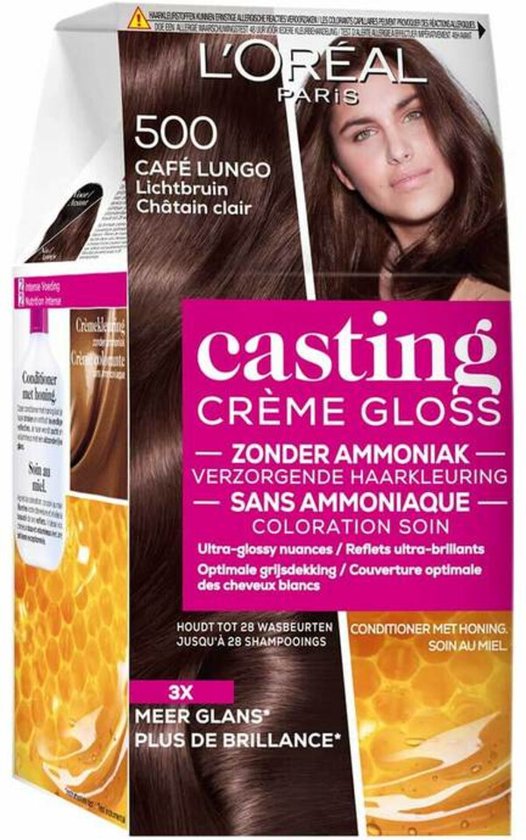 2x L'Oréal Casting Crème Gloss Semi-Permanente Haarkleuring 500 Café ...