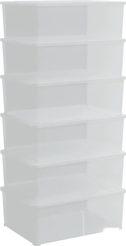 vidaXL - Opbergboxen - 6 - st - stapelbaar - 10 - L - kunststof | bol