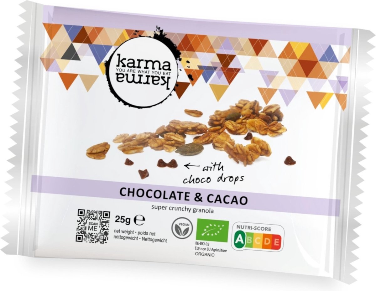 KarmaKarma - granola individuele portie - chocolade & cacao - bio ...