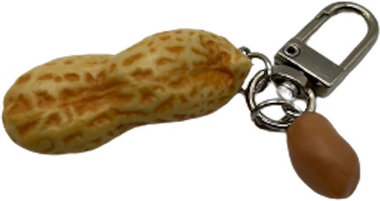 Pindanoot sleutelhanger - Ongepelde pinda - Niet eetbaar | bol