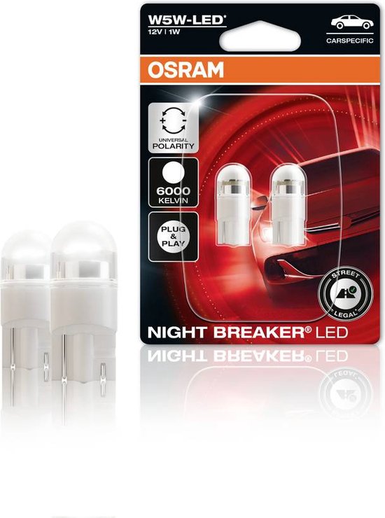 Osram Night Breaker LED W5W-T10 2825DWNBC-02B set | bol