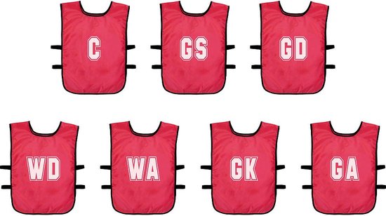 (Pack of 7) Mesh Netball Training Bibs (Infants, Kids) | bol
