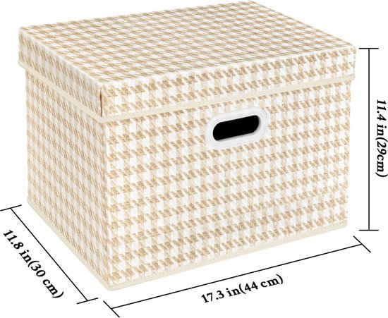 Opvouwbare opbergdozen met deksel, groot, opbergdozen met deksel ...
