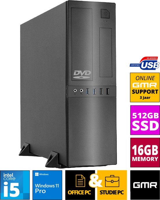 Intel Compleet PC | Intel Core i5 | 8 GB RAM | 500 GB SSD | Windows 11 ...
