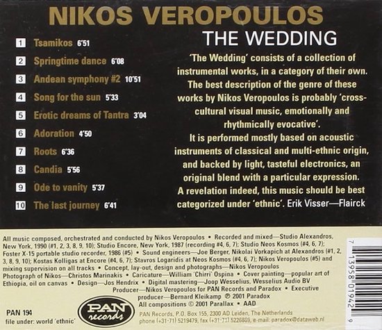 Nikos Veropoulos - The Wedding (CD), Nikos Veropoulos | Muziek | bol