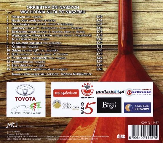 Wschodnia Nuta Po Naszemu [CD], Orkiestra Dni Naszych | Muziek | bol