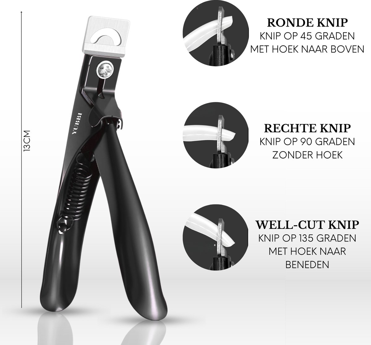 YUBBI Professioneel Nageltip Knipper - French Manicure Tip Cutter ...