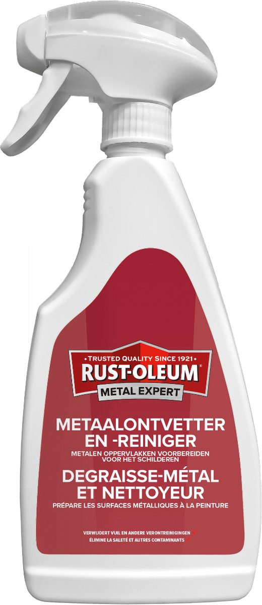 Rust-Oleum Métal Expert Dégraissant et nettoyant pour métaux 500 ml ...