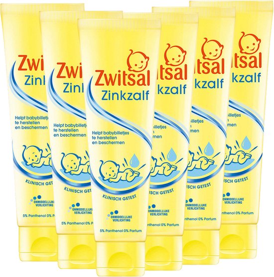 Zwitsal - Baby Zinkzalf - Tube - 6 x 100ml - Voordeelverpakking | bol