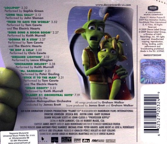 Planet 51 [Original Soundtrack], various artists | CD (album) | Muziek ...