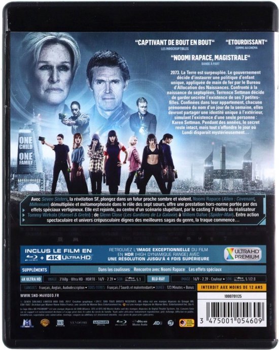 What Happened to Monday [Blu-Ray 4K]+[Blu-Ray], Noomi Rapace | Dvd's | bol