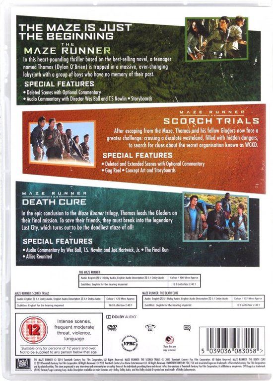 Maze Runner Trilogy (Dvd), Justin Salinger | Dvd's | bol