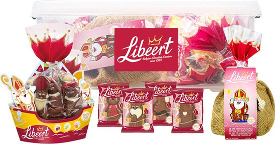 Libeert chocolade sintfiguren mix - boot van de Sint en zak van de Sint ...